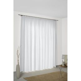 WIRTH Vorhang &raquo;SUNBONE&laquo; Kr&auml;uselband 1 Stk. tlg. wei&szlig; Polyester 175cm, Kr&auml;uselband, 132cm
