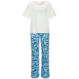 s.Oliver Damen s.Oliver Pyjama Set, 2 tlg. mit grafischem Print blau 32/34