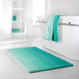 Dyckhoff Badematte &raquo;Colori 09285&laquo; H&ouml;he 14 mm fu&szlig;bodenheizungsgeeignet blau Bio-Baumwolle rechteckig (55cm x 65cm ), 1 Stk.