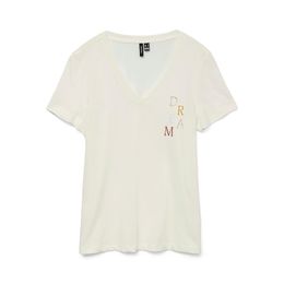 V&eacute;ro Moda Vero Moda Damen T-Shirt &raquo;VMEDA VANESSA SS TOP BOX JRS GA&laquo; wei&szlig; M