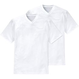 Schiesser Herren V-Shirt &raquo;Essentials&laquo; 2er-Pack, mit V-Ausschnitt wei&szlig; M