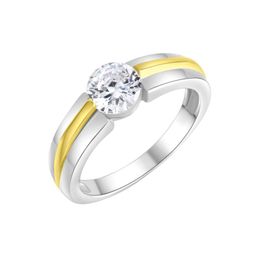 Firetti Damen Fingerring &raquo;Schmuck Geschenk Silber 925 Damenring Verlobungsring Solit&auml;r&laquo; mit Zirkonia (synth.) gold 16, Silber 925 (Sterlingsilber), 