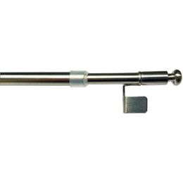 Indeko Scheibenstange &raquo;Globe&laquo; &Oslash; 10 mm 1 l&auml;ufig-l&auml;ufig ausziehbar stufenlos verstellbare Klemmstange silber Aluminium L: 30cm - 50cm &Oslash; 10mm, 1 Stk., 1 