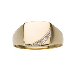 Firetti Herren Goldring &raquo;Schmuck Geschenk Gold 333 Herrenring Goldring Siegelring&laquo; mit Brillant wei&szlig; 22, 0,01 P2 = erkennbare Einschl&uuml;sse, Diamanten 