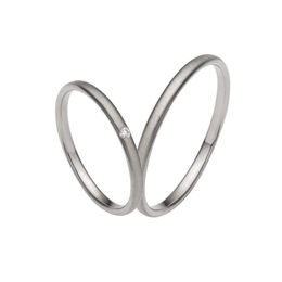 Firetti Unisex Trauring &raquo;Schmuck Geschenk Gold 375 Hochzeit Ehering "LIEBE"&laquo; Made in Germany, wahlweise mit oder ohne Brillant wei&szlig; 56, 0,02 SI = 