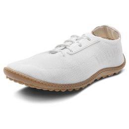 Leguano Damen Barfu&szlig;schuh &raquo;ADVICE&laquo; Schn&uuml;rschuh, Freizeitschuh, mit Weltneuheit Hybridsohle, f&uuml;r Sie&Ihn wei&szlig; 41