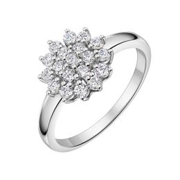 Firetti Damen Fingerring &raquo;Schmuck Geschenk Silber 925 Damenring Ring Blume&laquo; mit Zirkonia (synth.) silber 62, Silber 925 (Sterlingsilber), 4,4mm