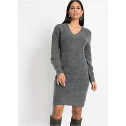 bonprix Damen bonprix Strickkleid &raquo;Strickkleid&laquo; f&uuml;r besondere Anl&auml;sse, elastisches Material, Loose Fit grau 36/38 (S), N-Gr