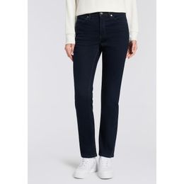 MAC Damen MAC Straight-Jeans &raquo;MACMELANIE&laquo; Sportives Naht-Detail am Tascheneingriff blau 48, L&auml;nge 32