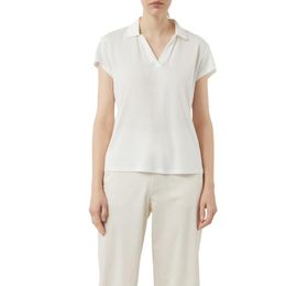 comma, Comma Damen T-Shirt mit Leinenanteil wei&szlig; 36