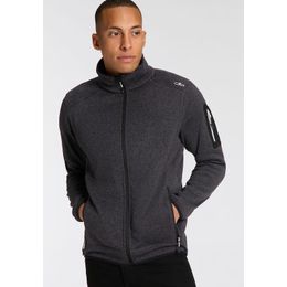 CMP Damen CMP Strickfleecejacke &raquo;MAN JACKET&laquo; ohne Kapuze mit hochschlie&szlig;endem Kragen, atmungsaktiv, wasserabweisend grau 52