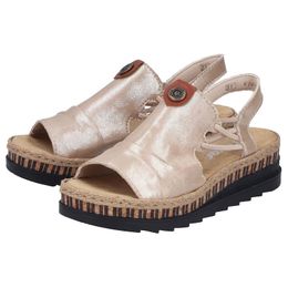Rieker Damen Plateausandale Sommerschuh, Sandalette, modisches Plateau 40