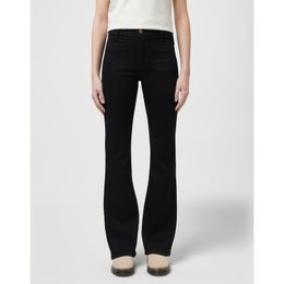 Wrangler Damen Bootcut-Jeans &raquo;Flare&laquo; im Retro-Design mit ausgestelltem Bein schwarz 28, L&auml;nge 34