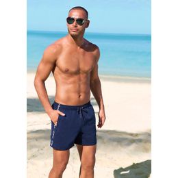 s.Oliver Herren s.Oliver Badeshorts mit Markenschriftz&uuml;gen blau S (46/48), N-Gr