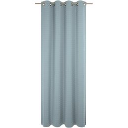 WIRTH Vorhang &raquo;Torbole&laquo; &Ouml;sen 1 Stk. tlg. blau Jacquard, Baumwolle, Polyester 145cm, &Ouml;sen, 132cm