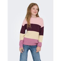 Kids Only M&auml;dchen KIDS Only Strickpullover &raquo;KOGSANDY L/S STRIPE PULLOVER KNT NOOS&laquo; rosa 134/140