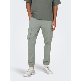 Only & Sons Only & Sons Herren ONLY & SONS Cargohose &raquo;ONSCAM STAGE CARGO CUFF LIFE 6687 NOOS&laquo; grau 28, L&auml;nge 32