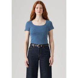 Levi's Levi's Damen T-Shirt &raquo; Essential T-Shirt mit quadratischem Ausschnitt&laquo; Feinrippqualit&auml;t blau L (40)