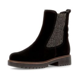 Gabor Damen Chelseaboots &raquo;KOS&laquo; Blockabsatz, Stiefelette in Komfortweite H (= sehr weit) schwarz 38,5