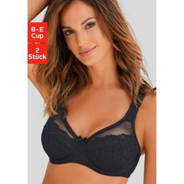 petite fleur by Lascana Minimizer-BH Packung, im attraktiven Doppelpack schwarz 90, Cup C Minimizer-BH