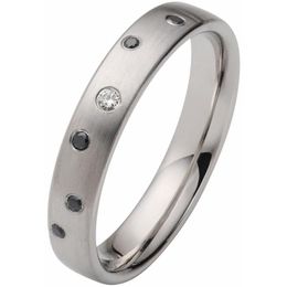 Firetti Unisex Trauring &raquo;Schmuck Geschenk Hochzeit Ehering "LIEBE"&laquo; Made in Germany, wahlweise mit oder ohne Brillanten silber 19, 0,07 SI = kleine 