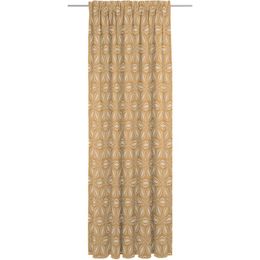 Adam Vorhang &raquo;Retro Floret&laquo; Multifunktionsband 1 Stk. tlg. aus 100% Bio-Baumwolle gelb Jacquard, Baumwolle 145cm, Multifunktionsband, 142cm