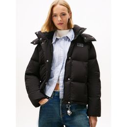 Tommy Jeans Damen Steppjacke &raquo;TJW ALASKA GRID DOWN JACKET EXT&laquo; mit Kapuze schwarz L (40)