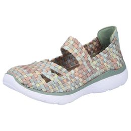 Rieker Damen Riemchenballerina Slipper, Schlupfschuh mit MemoSoft-Innensohle bunt 38