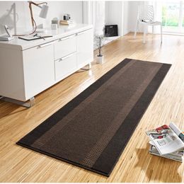 Hanse Home Teppich &raquo;Band&laquo; rechteckig 9 mm H&ouml;he Kurzflor, weich, L&auml;ufer Gr&ouml;&szlig;en, Wohnzimmer, Schlafzimmer, Esszimmer braun Kunstfaser B : 80cm 1 Stk., 