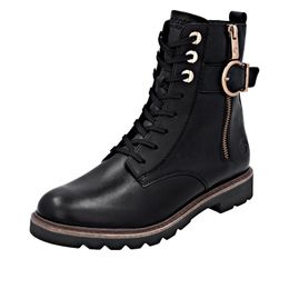 Remonte Damen Schn&uuml;rstiefelette Schn&uuml;rboots, Casual-Stiefelette, Blockabsatz, mit gro&szlig;er Zierschlie&szlig;e schwarz 37