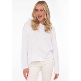 Zwillingsherz Damen Hoodie &raquo;"Moin"&laquo;, Kapuze, Kordelzug, Langarm, maritimer Schriftzug wei&szlig; XXL/XXXL