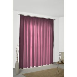 WIRTH Vorhang &raquo;Felsted&laquo; Kr&auml;uselband 1 Stk. tlg. lila Jacquard, Polyester 150cm, Kr&auml;uselband, 132cm