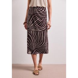 Street One Damen Street One Midirock &raquo;Style Pepica&laquo; Sommerrrock aus Mesh mit Print 36