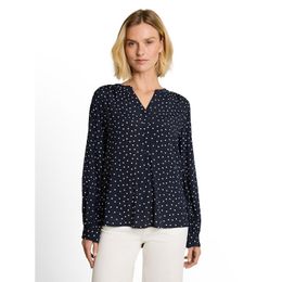 Tom Tailor Damen Tom Tailor Langarmbluse &raquo;Regular&laquo; Sommerbluse im Tunika-Style - Viskose blau 46
