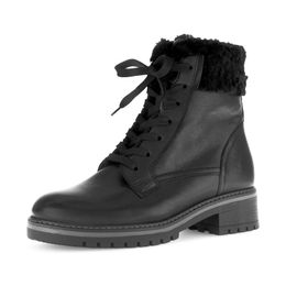 Gabor Damen Winterstiefelette &raquo;GENUA&laquo; , Blockabsatz, Winterboots mit Teddypl&uuml;sch-Kragen schwarz 37