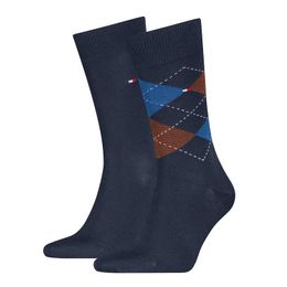 Tommy Hilfiger Herren Socken &raquo;TH MEN SOCK CHECK 2P&laquo; 2 Paar, 2 Paar tlg. mit klassischem Argyle-Design 39-42