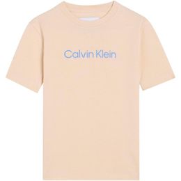 Calvin Klein Jeans M&auml;dchen T-Shirt &raquo;LOGO T-SHIRT&laquo; Regular fit, mit Logoschriftzug beige 12 (152)