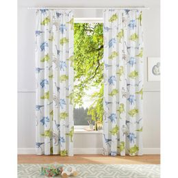 OTTO home Gardine &raquo;DINO&laquo; Kr&auml;uselband 1 Stk. tlg. Kindergardine, einseitig mit Dinosauriern bedruckt beige Polyester, Baumwolle, Recyceltes Material 
