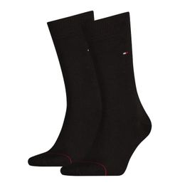 Tommy Hilfiger Herren Socken &raquo;TH MEN SOCK CLASSIC 2P&laquo; 2 Paar, Mit eingestricktem Flag-Logo schwarz 47-49