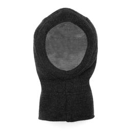 MaxiMo Jungen MaxiMo Schlupfm&uuml;tze Wolle, Wendem&uuml;tze, doppelt gestrickt, verl&auml;ngertes Halsteil grau 49