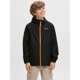 Jack & Jones Jack & Jones Junior Jungen Regenjacke &raquo;JJEFLYNN RAIN JACKET SN JNR&laquo; mit Kapuze schwarz 176