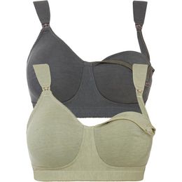 bonprix Damen bonprix Still-BH &raquo;Still BH ohne B&uuml;gel mit Baumwolle (2er Pack)&laquo; Packung, 2er, 2 tlg. f&uuml;r den Alltag, mit Klickverschluss am Cup, nahtlos