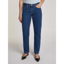 Tommy Hilfiger Damen Straight-Jeans &raquo;CLASSIC STRAIGHT RW&laquo; mit Logo-Badge, in Kn&ouml;chell&auml;nge blau 26, L&auml;nge 30