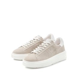 ELBSAND Damen Sneaker &raquo;Schn&uuml;rschuh, Turnschuh, Schn&uuml;rhalbschuh, Freizeitschuh, Ledersneaker&laquo; aus Leder mit modischer Plateausohle grau 42