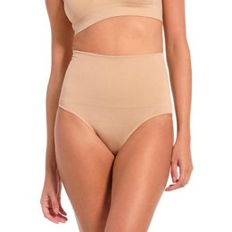 MAGIC BODYFASHION Damen MAGIC BODYFASHION Slip eng, hoch geschnitten, formend, nahtlos, bequem, basic, schimmernd beige L