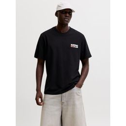 Jack & Jones Jack & Jones Herren T-Shirt &raquo;JCOMARINA BACK PRINT TEE SS CREW NECK&laquo; mit Print schwarz XS
