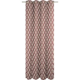Adam Vorhang &raquo;Maroccan Shiraz Light&laquo; &Ouml;sen 1 Stk. tlg. aus 100% Bio-Baumwolle rot Jacquard, Baumwolle (Bio-Baumwolle) 245cm, &Ouml;sen, 145cm