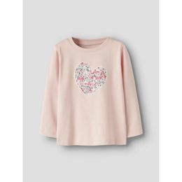 name it M&auml;dchen Langarmshirt &raquo;NMFKIWI LS TOP&laquo; Baumwollmischung, regular fit rosa 116