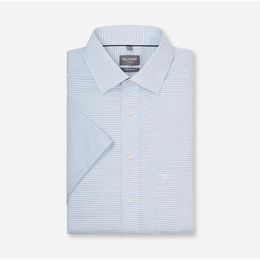 OLYMP Herren OLYMP Kurzarmhemd &raquo;Luxor&laquo; Businesshemd, comfort fit, New-Kentkragen blau 39, N-Gr