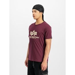 Alpha Industries Herren T-Shirt &raquo;Basic T-Shirt&laquo; Baumwolle, regular fit rot S